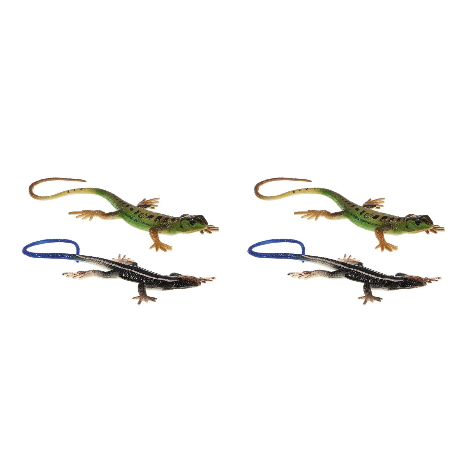 2 Count Four Legged Snake Lizard Skink Toy Lifelike Figurines Child ...