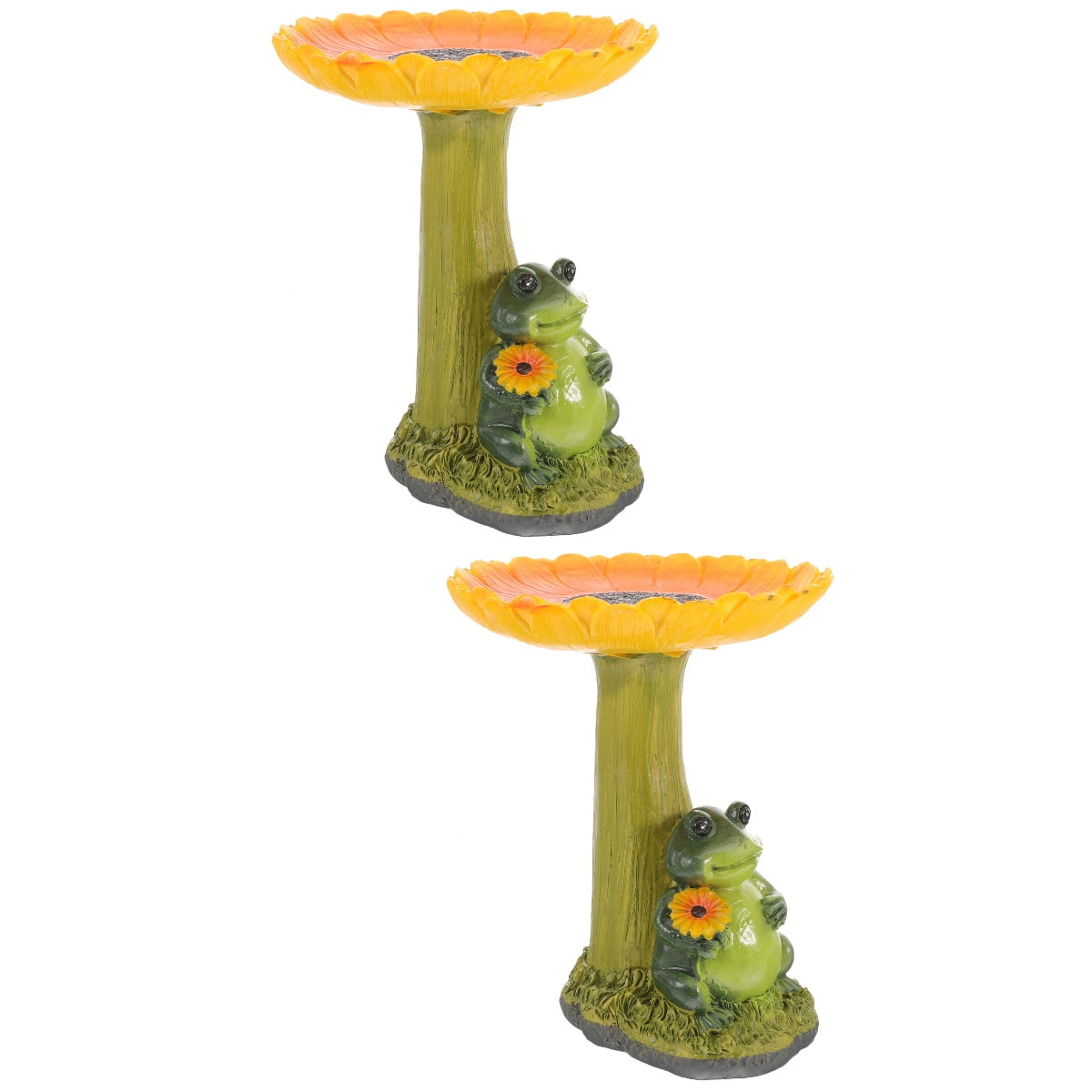 2 Count Frogs Yard Garden Bird Feeder Animal Charming Decoration ...