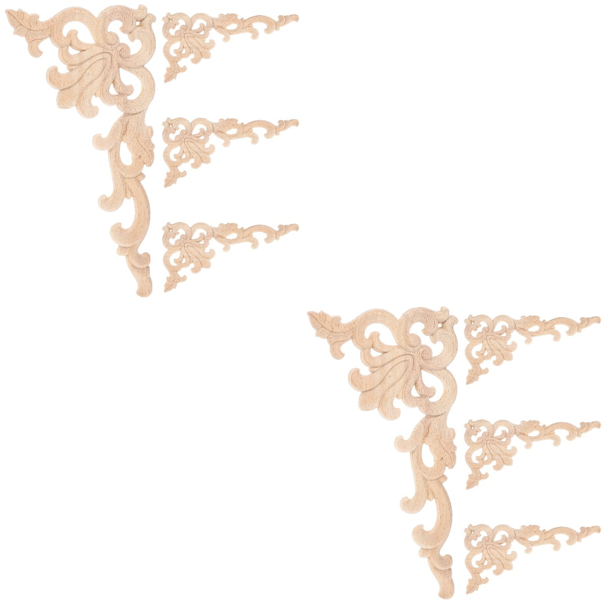 2 Count Furniture Carved Trim Molding Wood Applique - Walmart.com