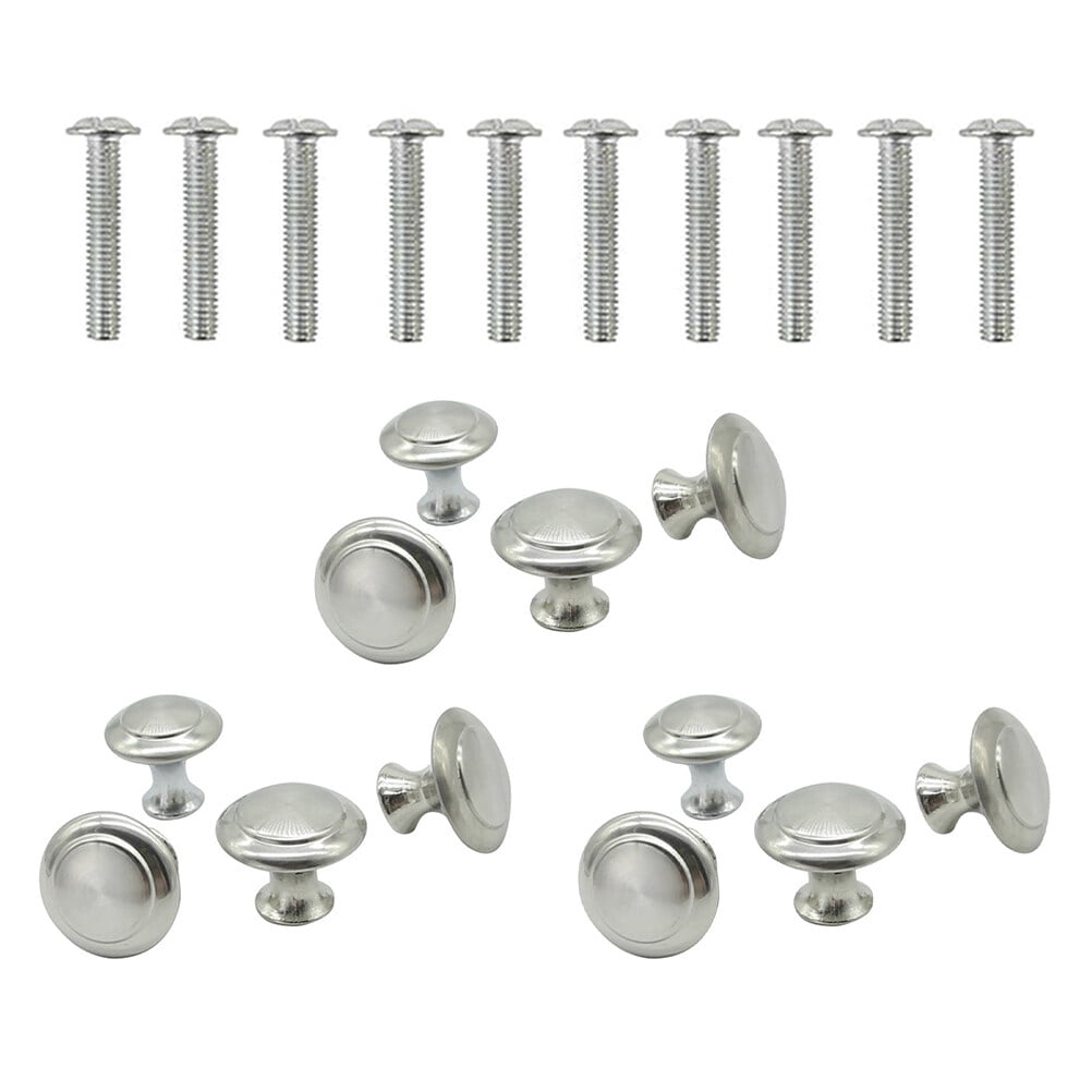 2 Count Furniture Shell Handle Drawer Pull Knobs Steel Garage Silver ...