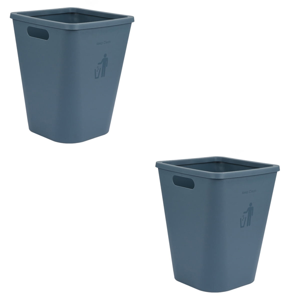 2 Count Garbage Recycling Container Food As Tray Office Blue - Walmart.com