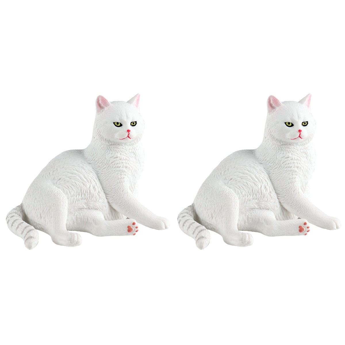 2 Count Garden Cat Statue for Cats Litter Mat Toy Child White - Walmart.com