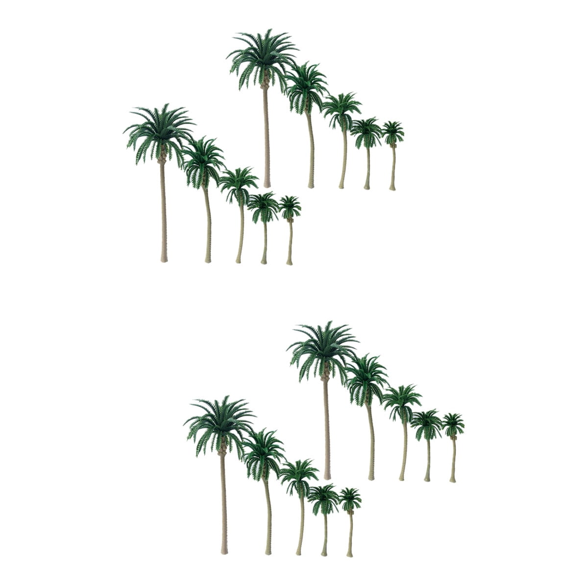 2 Count Garden Palm Trees Palm Model Trees Sand Table Model 16X7CM ...