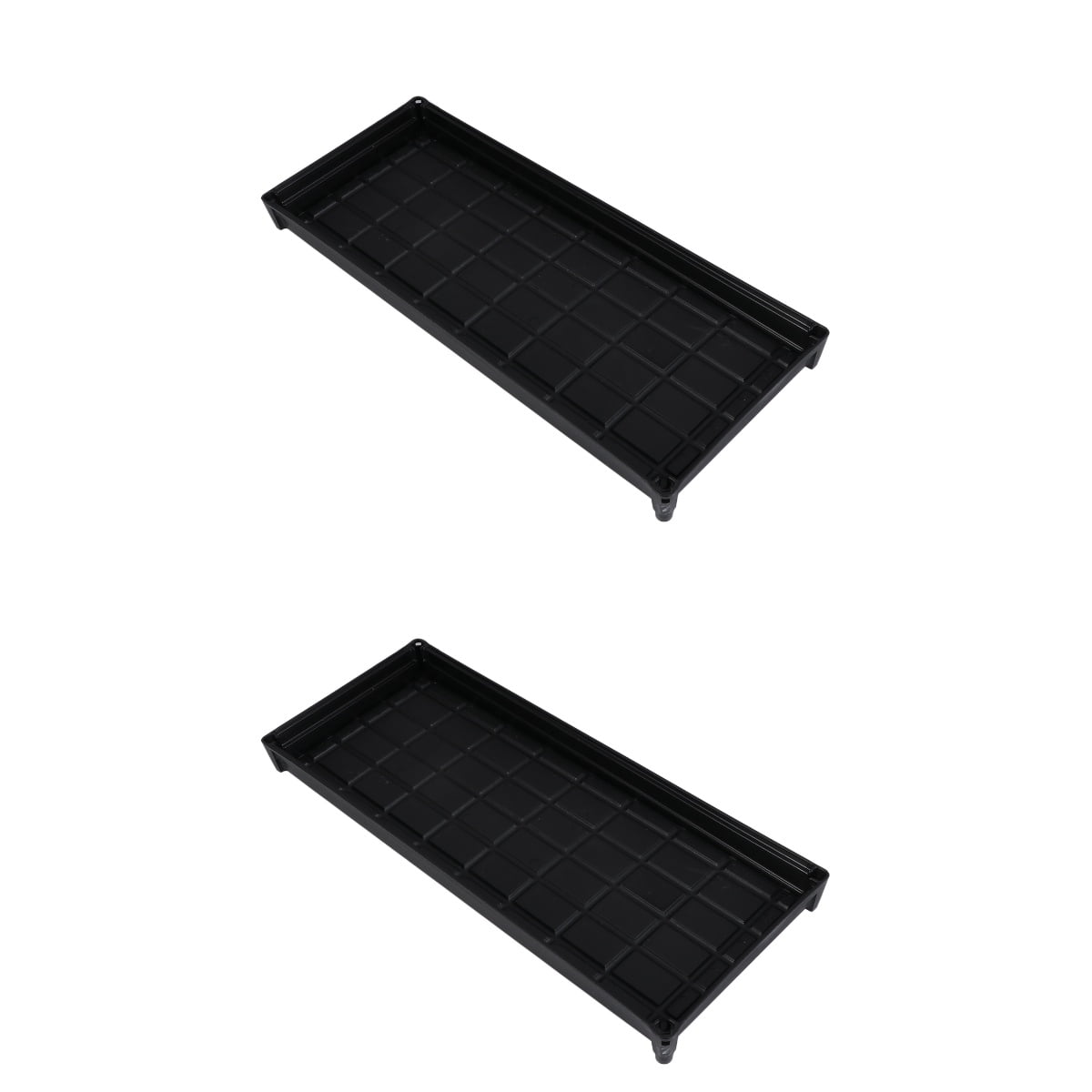 2 Count Garden Tray Drainage Plate Artificial Collapsible Black ...