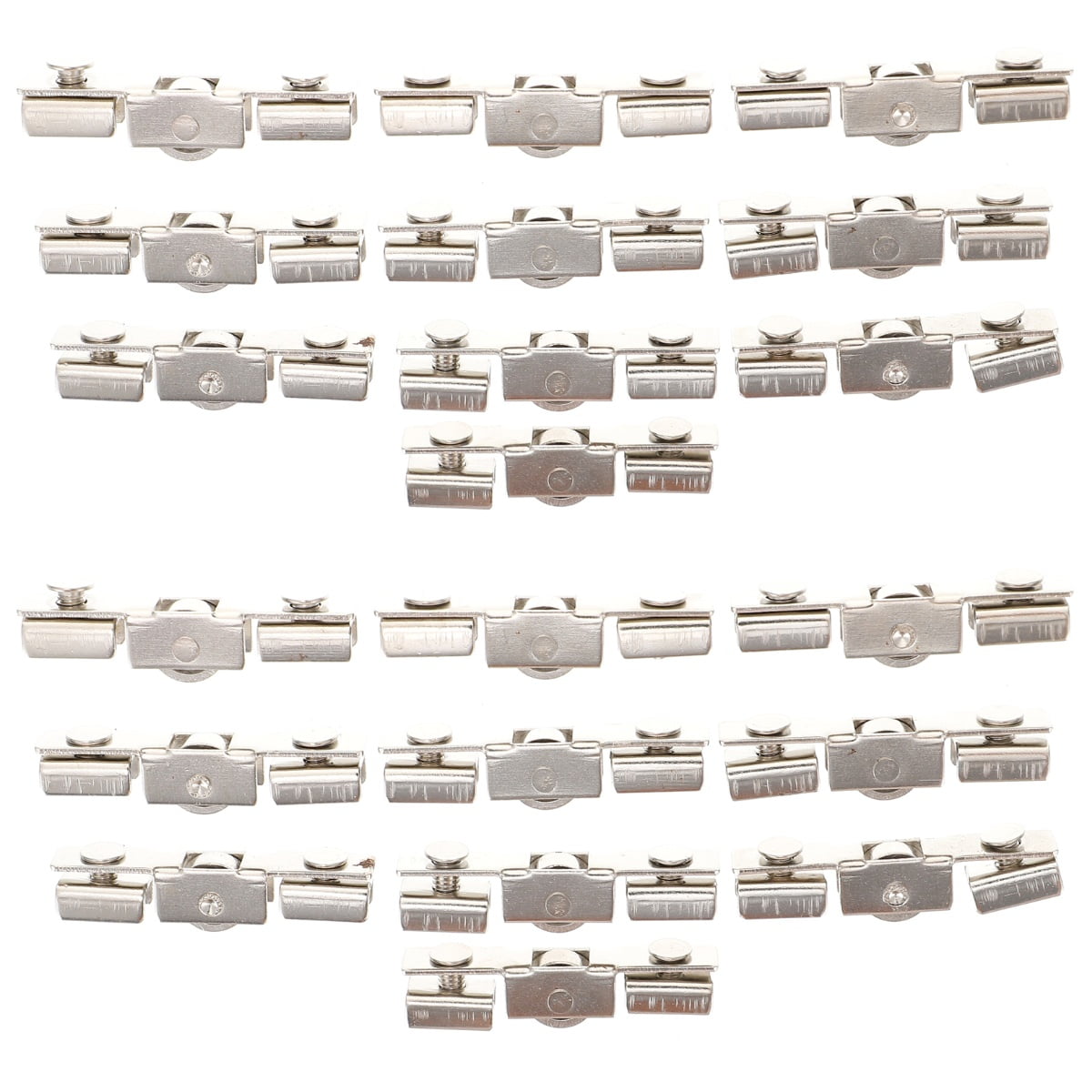 2 Count Glass Door Wheel Garage Rollers Brackets Sliding Doors Silver ...