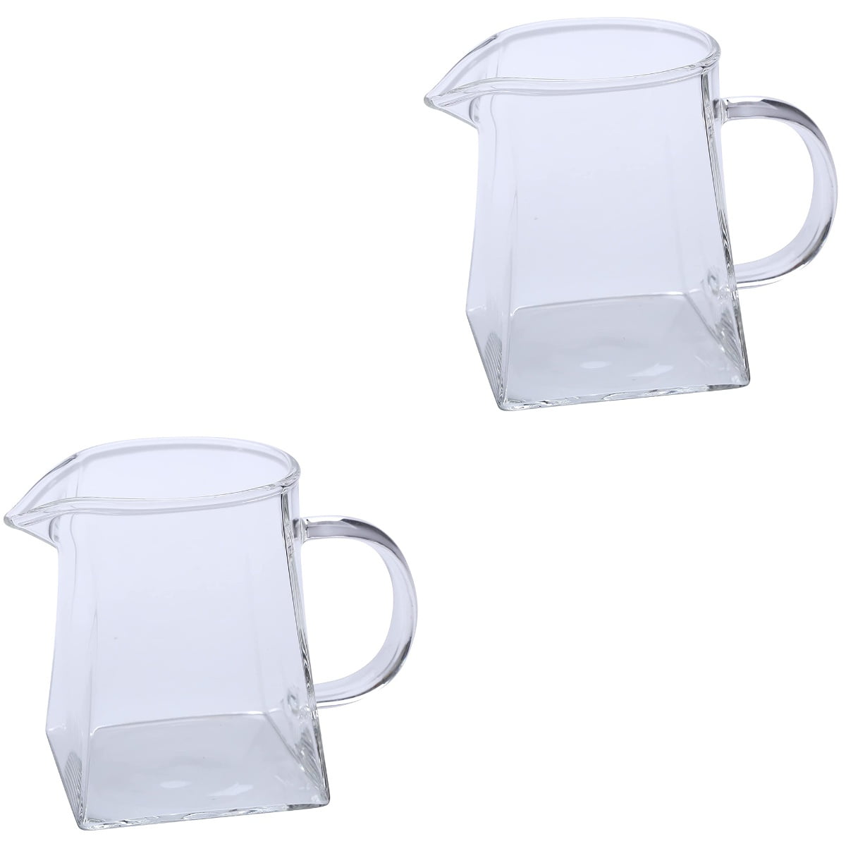 2 Count Glass Justice Cup Tea Cups Coffee Mugs Small Clear Creamer ...