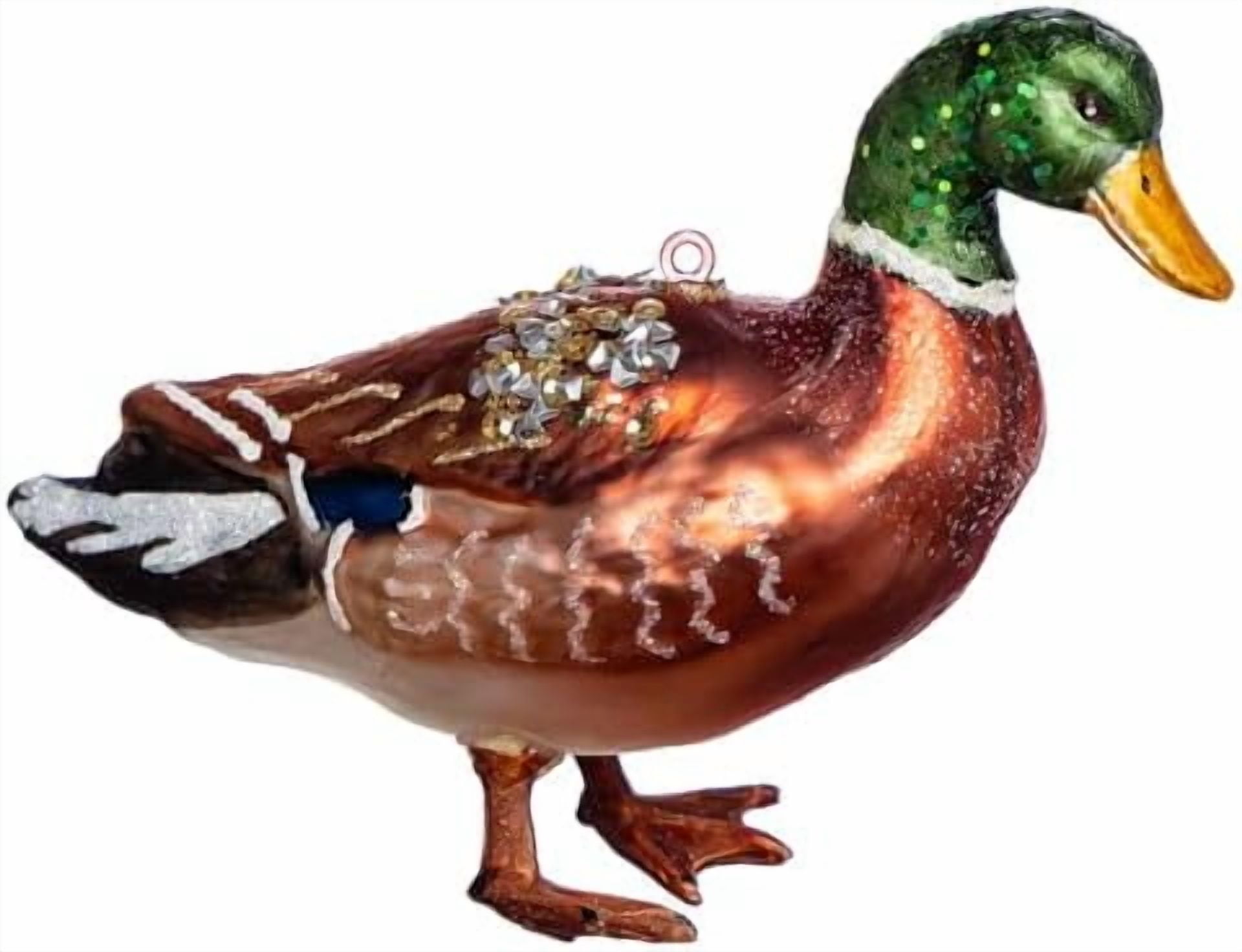 2 Count Glass Mallard Duck Christmas Ornament, Mallard Duck Ornaments ...