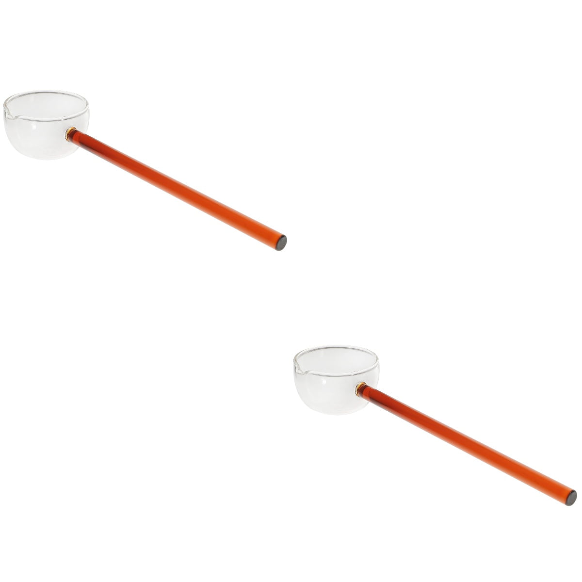 2 Count Glass Spoon Breakfast Coffee Scoop Cold Drink Spoons Tasting ...