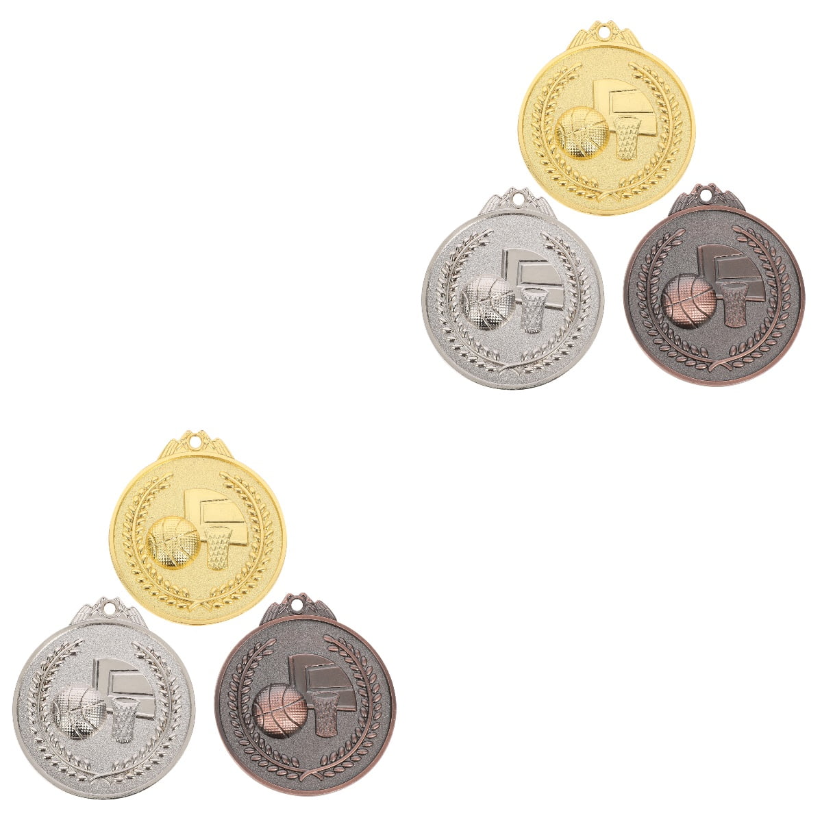2 Count Gold Medal Sports Competition Award Medals Trophy Basketball ...