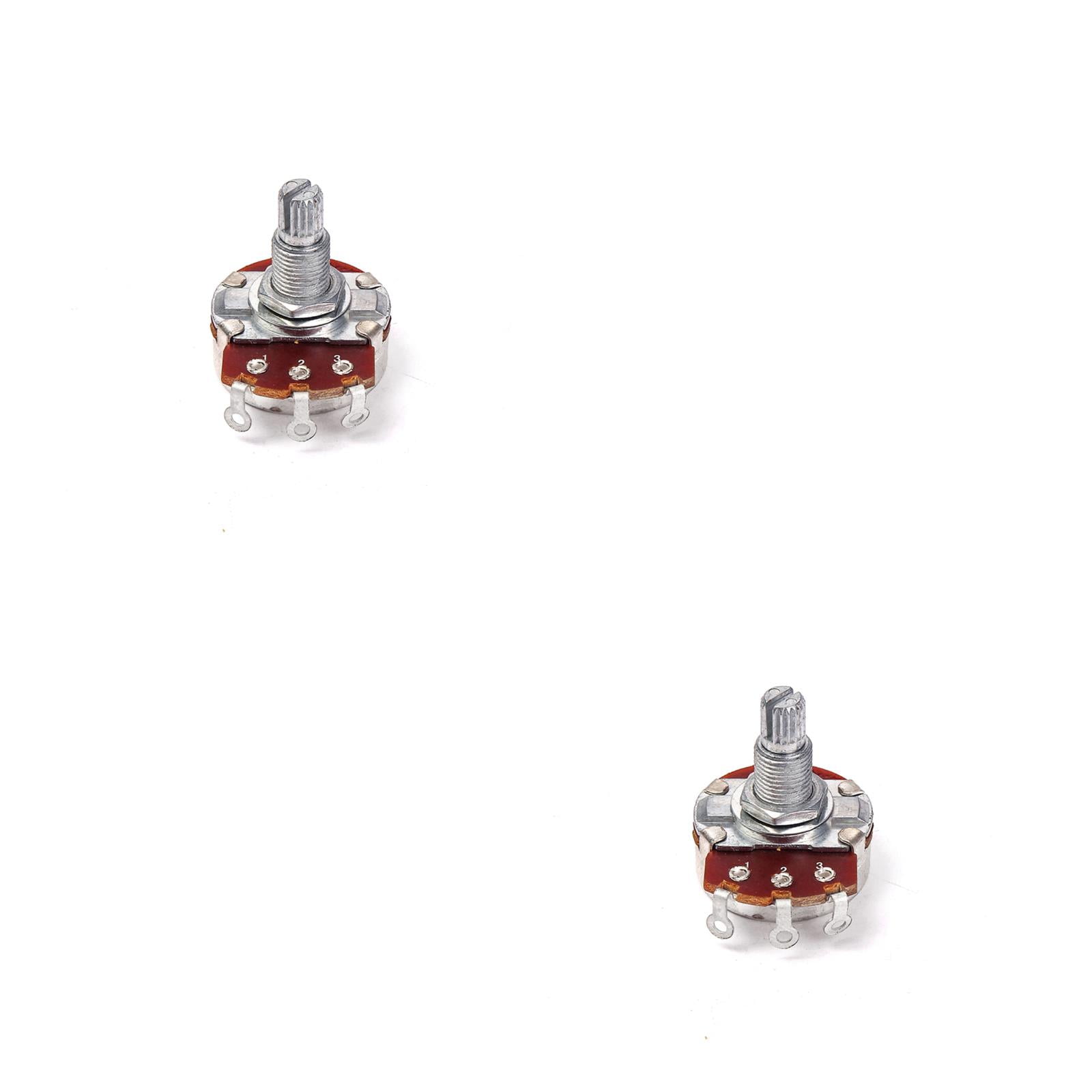 2 Count Guitar Potentiometer 500k Curved Shaft Potentiometers - Walmart.com