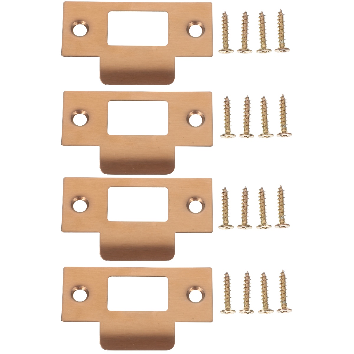 2 Count Hole Door Lock Guide Security Latch Plate Reinforcement Striker ...