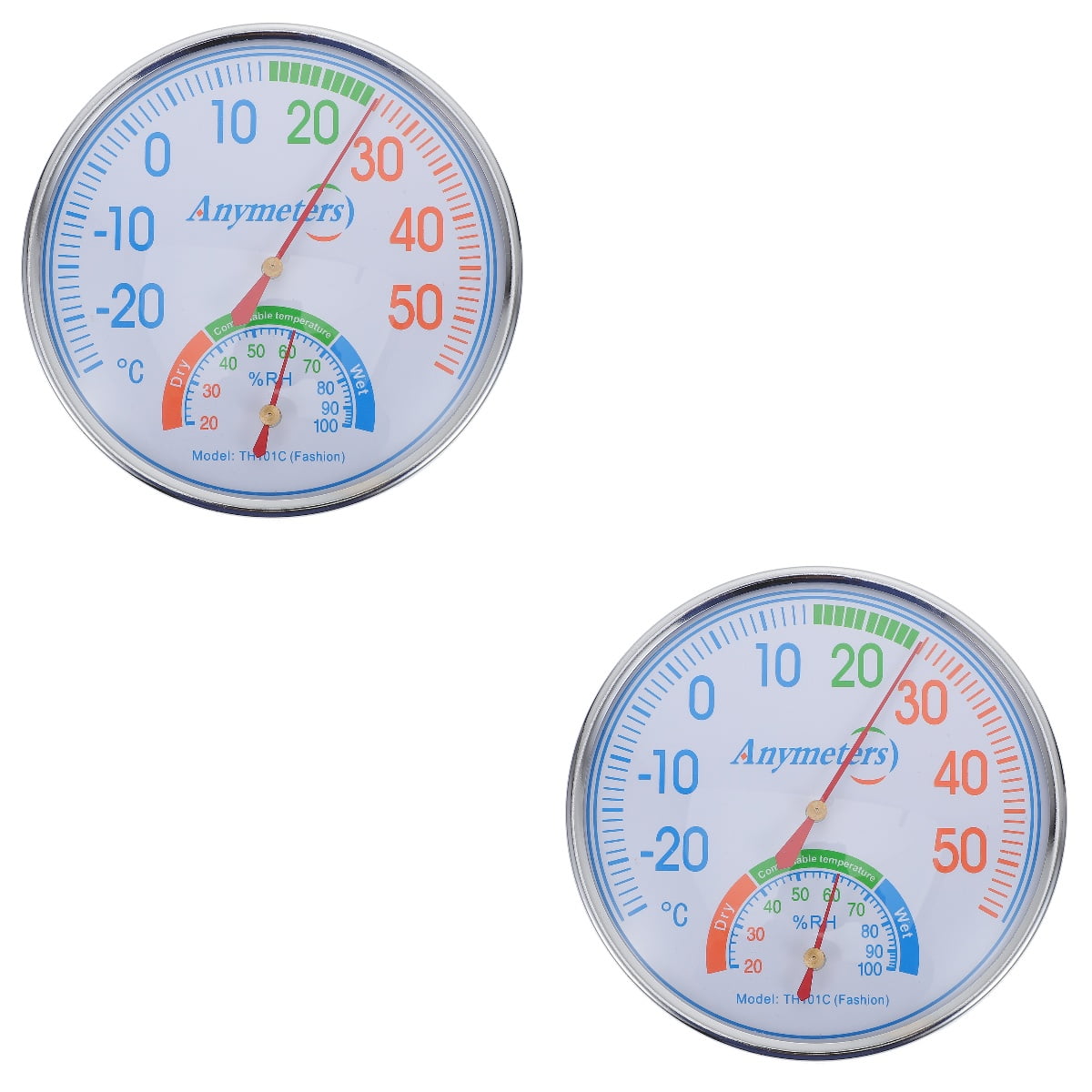 2 Count Indoor Thermometer Digital Hygrometer for Humidor Gauge Office ...