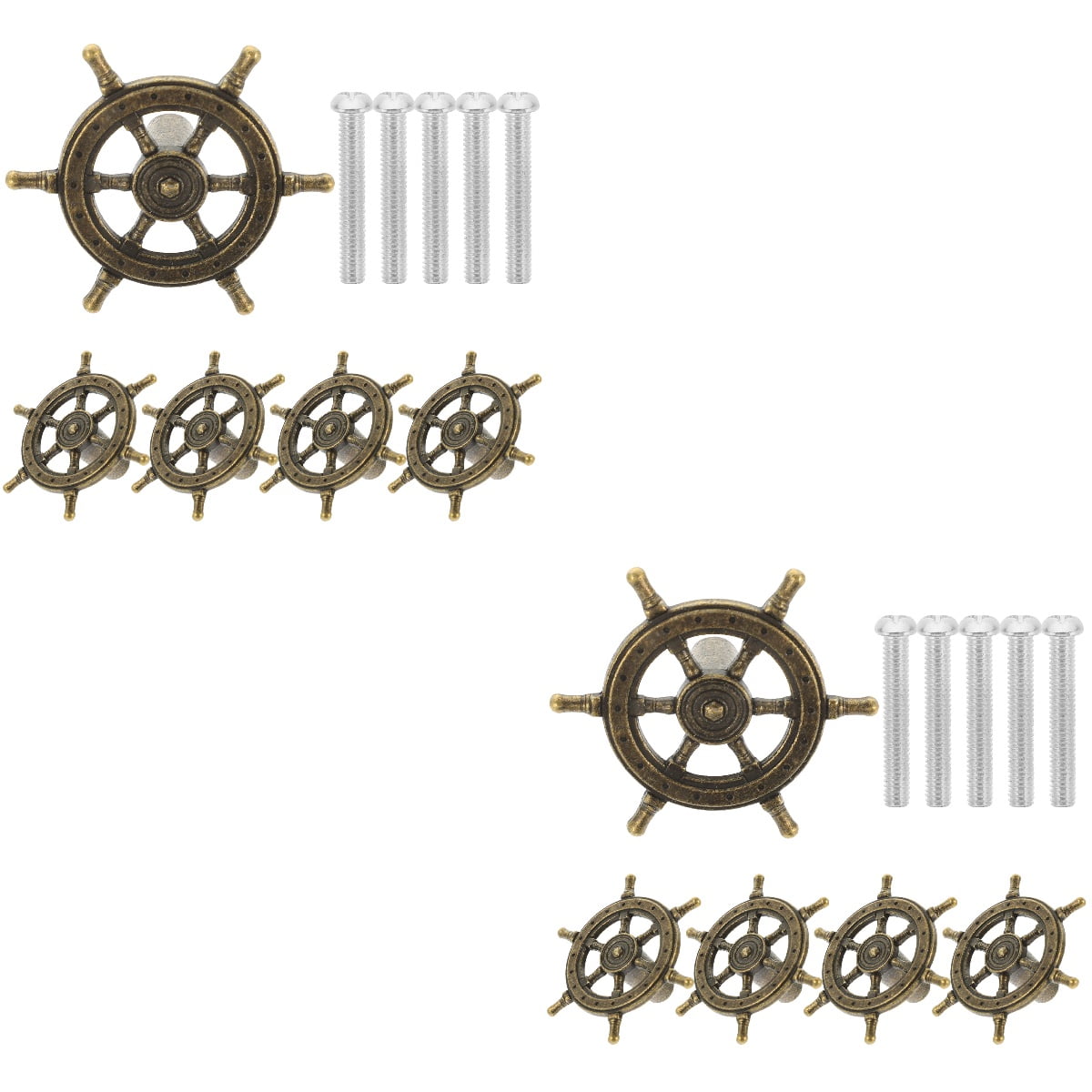 2 Count Kitchen Door Knobs Handle Steering Wheel Ocean Drawer Pull ...