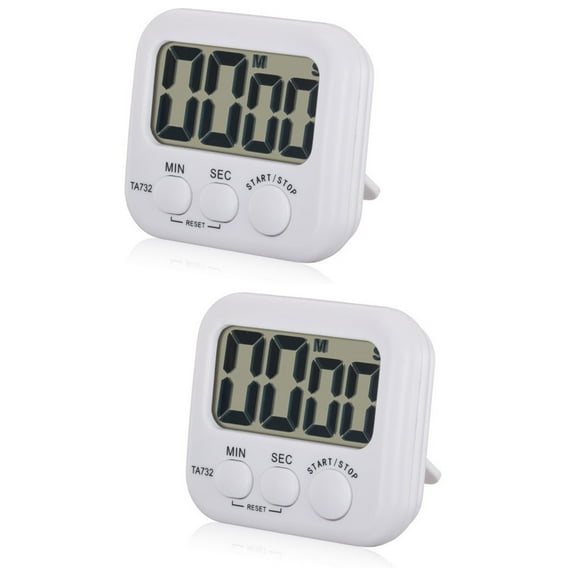 2 Count Kitchen Timer Cooking Alarm Computer Noodles Wire White ...