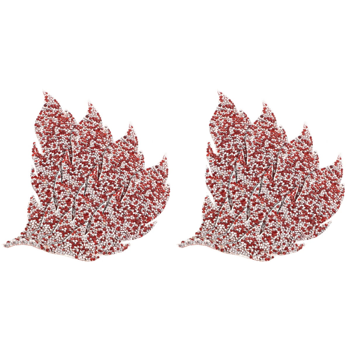 2 Count Leaves Decor Leaf Patches Clothes Decorations 18.5X5cm Red ...