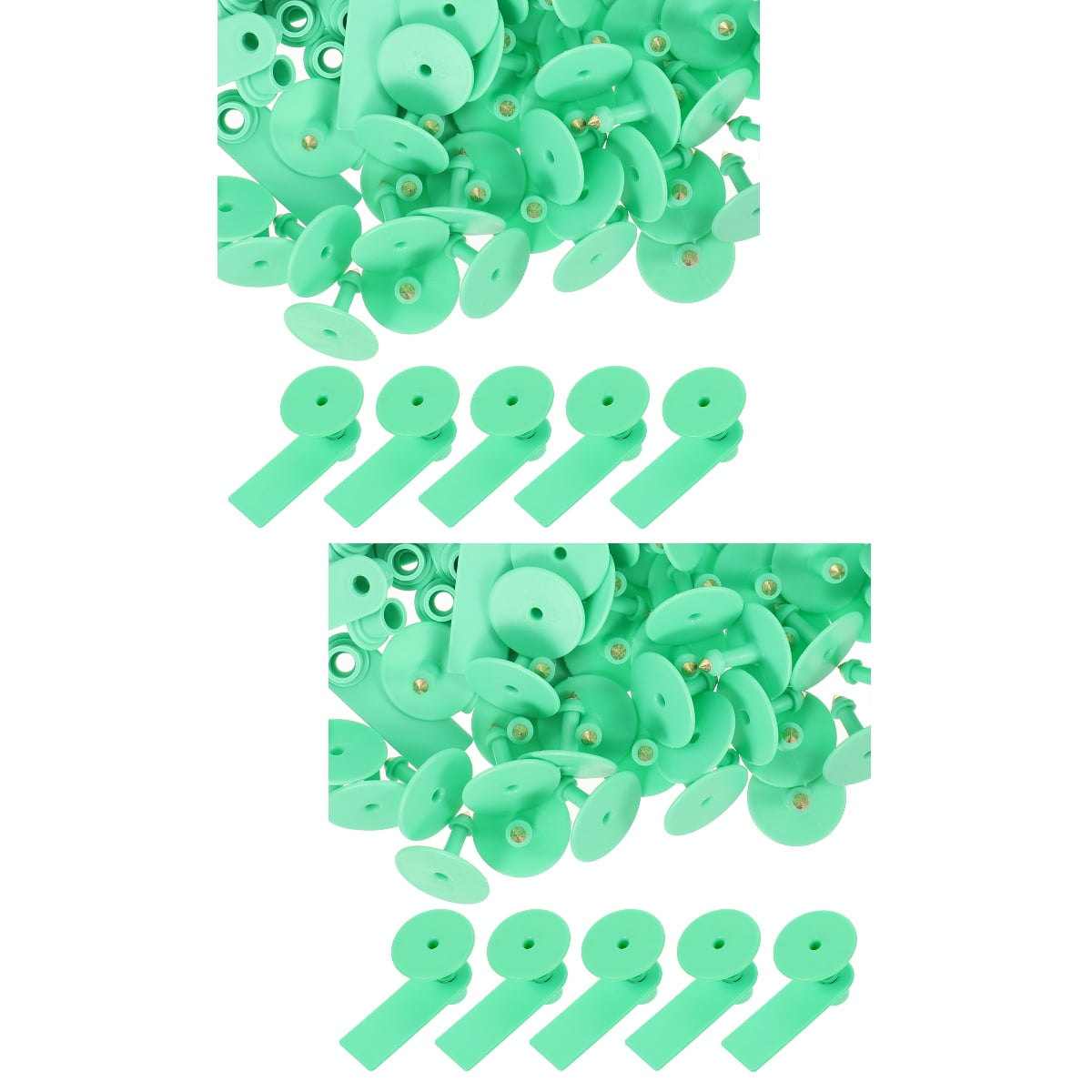 2 Count Livestock Ear Tag Animal Identification Tags Cattle Green ...