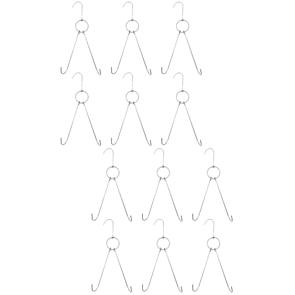 2 Count Meat Hooks for Butchering Grill Hanging Rack BBQ Smoke ...