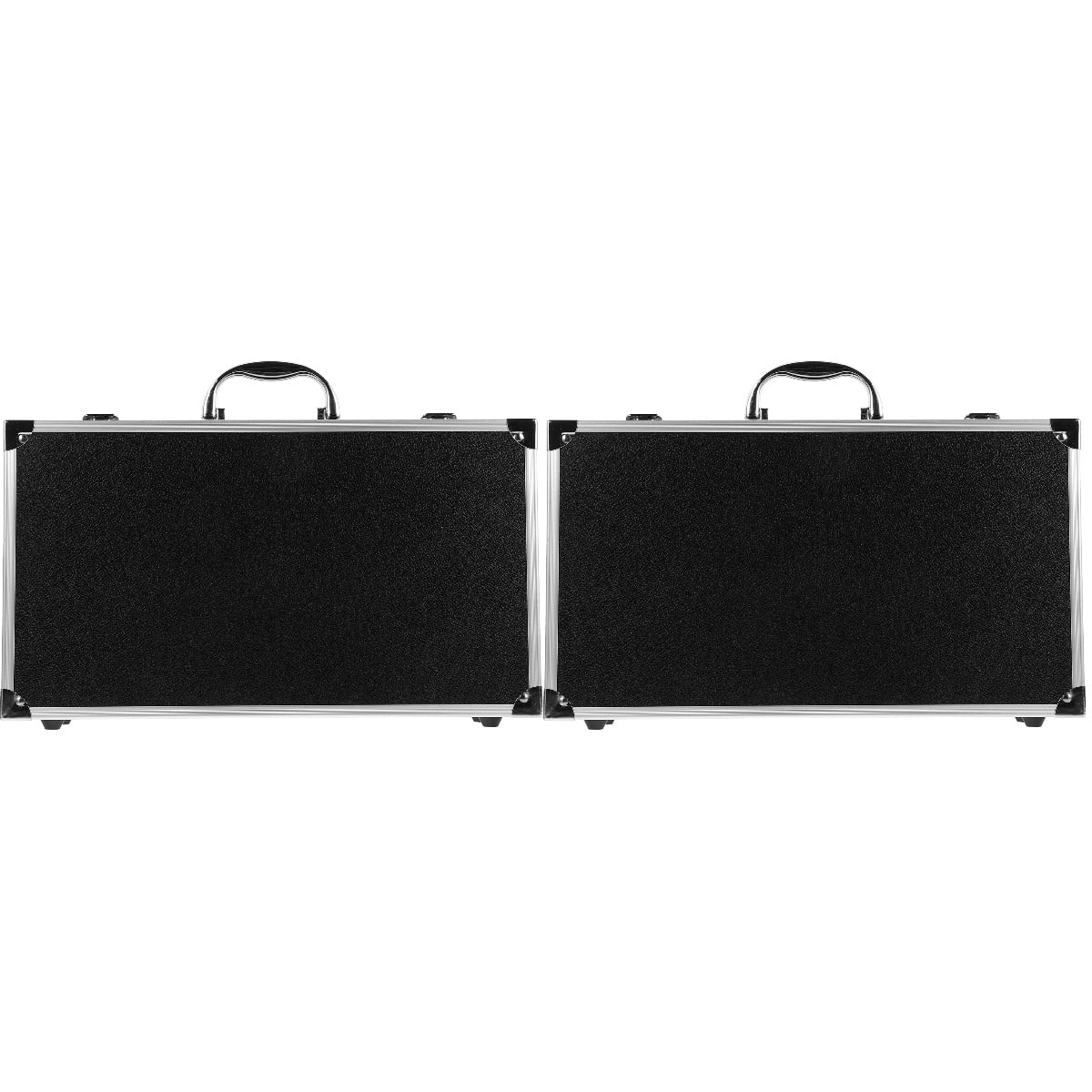 2 Count Microphone Box Strip Cellphone Stand Hard Shell Suitcase Black ...