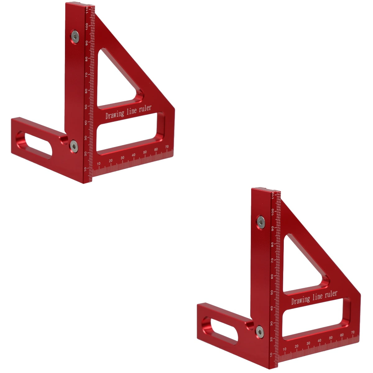 2 Count Multi Angle Ruler Carpentry Ruler Triangle Ruler 11.30X8.00X0 ...