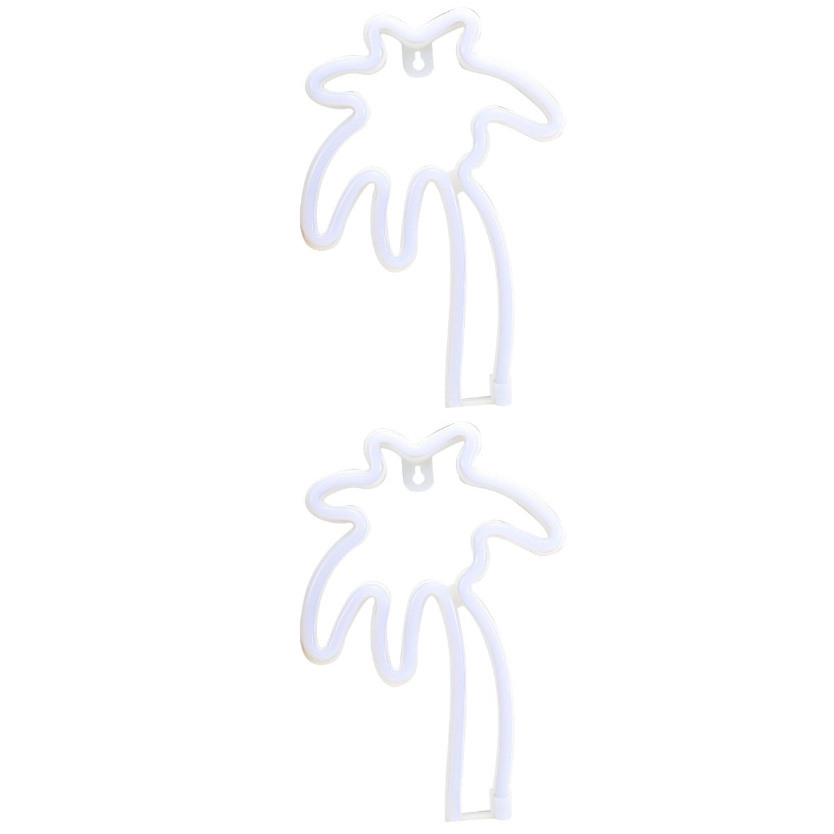 2 Count Neon Lights Signs for Decor Rechargeable Palm White - Walmart.com