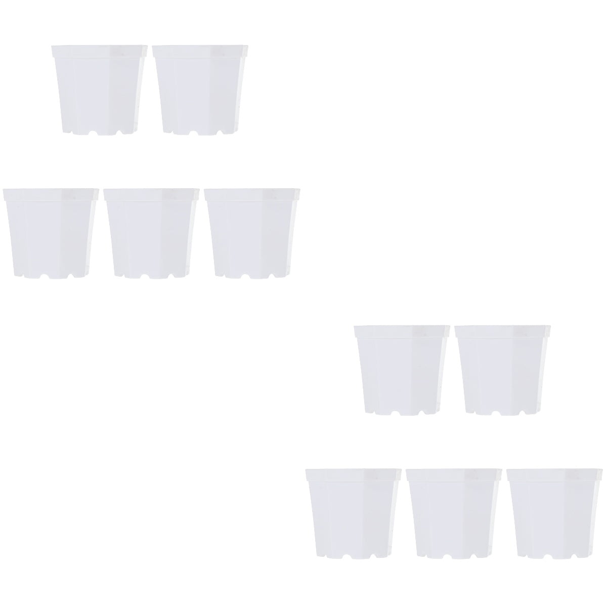 2 Count Pea Mini Plastic Octagonal Flower Pot Durable Adorable ...