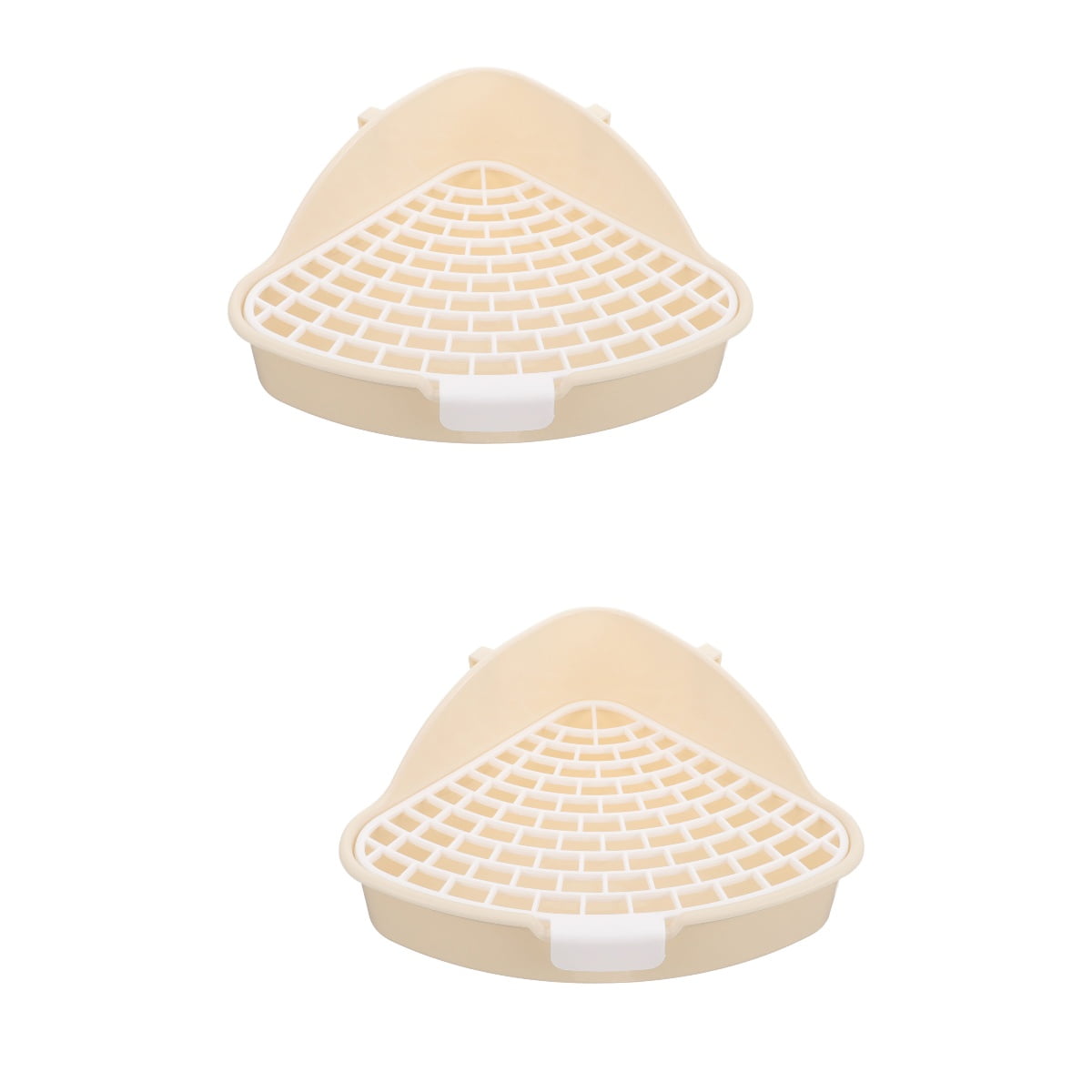 2 Count Pet Triangle Potty Ferret Rabbit Corner Litter Pan Plastic 24 ...