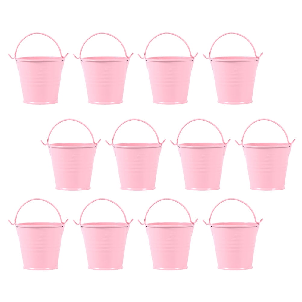 2 Count Planter Self Watering Tin Bucket Stylish Flower Pot - Walmart.com