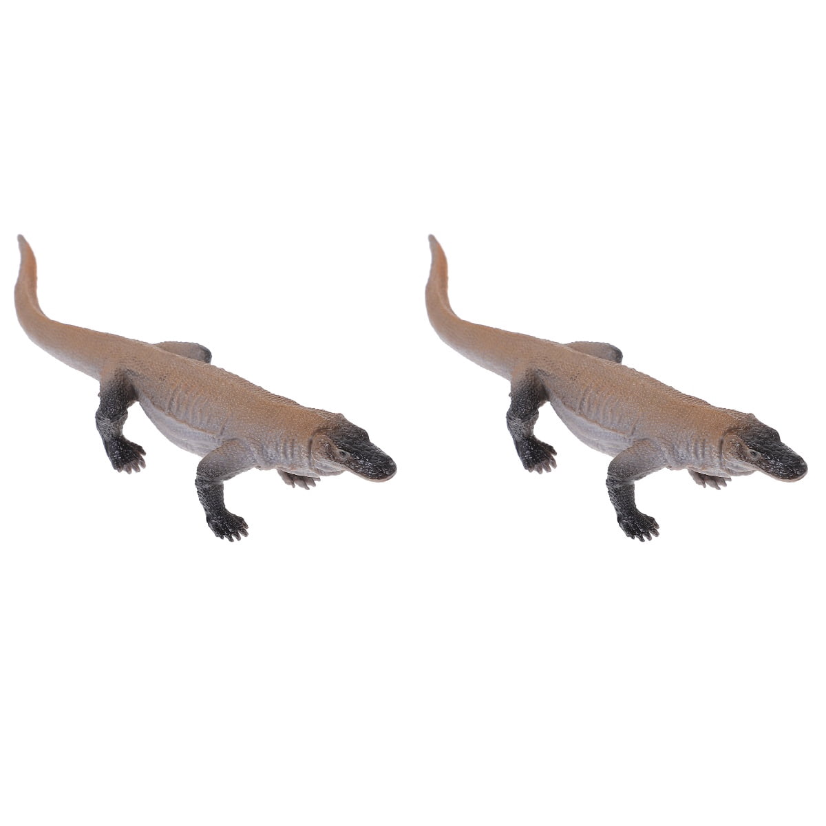 2 Count Plastic Garden Decorations Playroom Lizard Sculpture Bearded ...