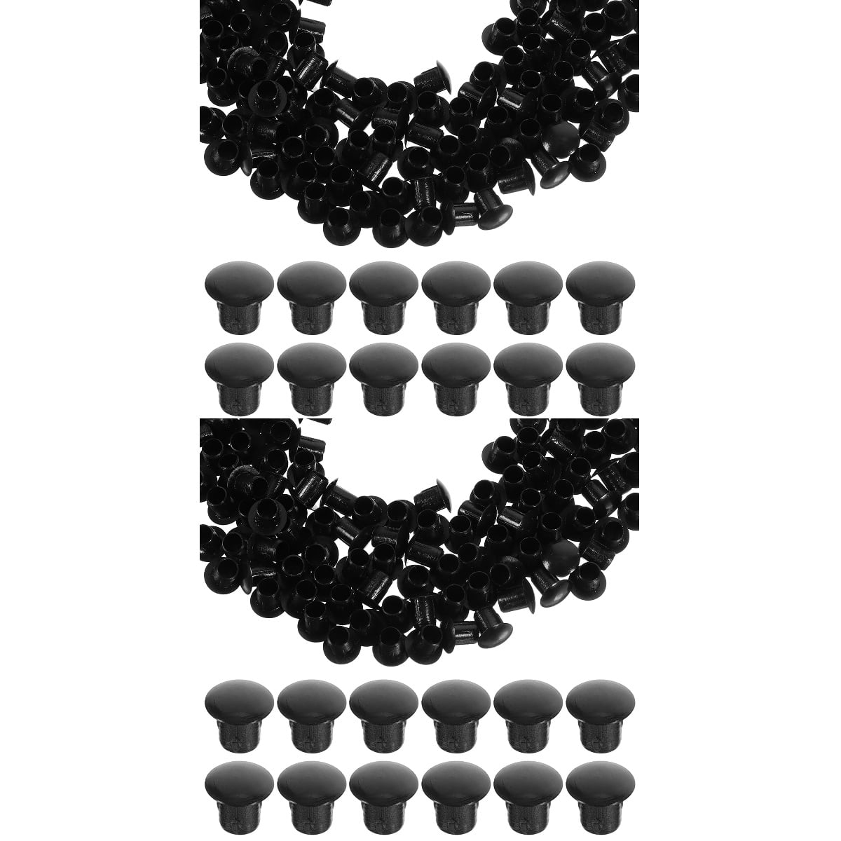 2 Count Plastic Hole Plugs USB Aquarium Pump Aerator Air Mini Black ...