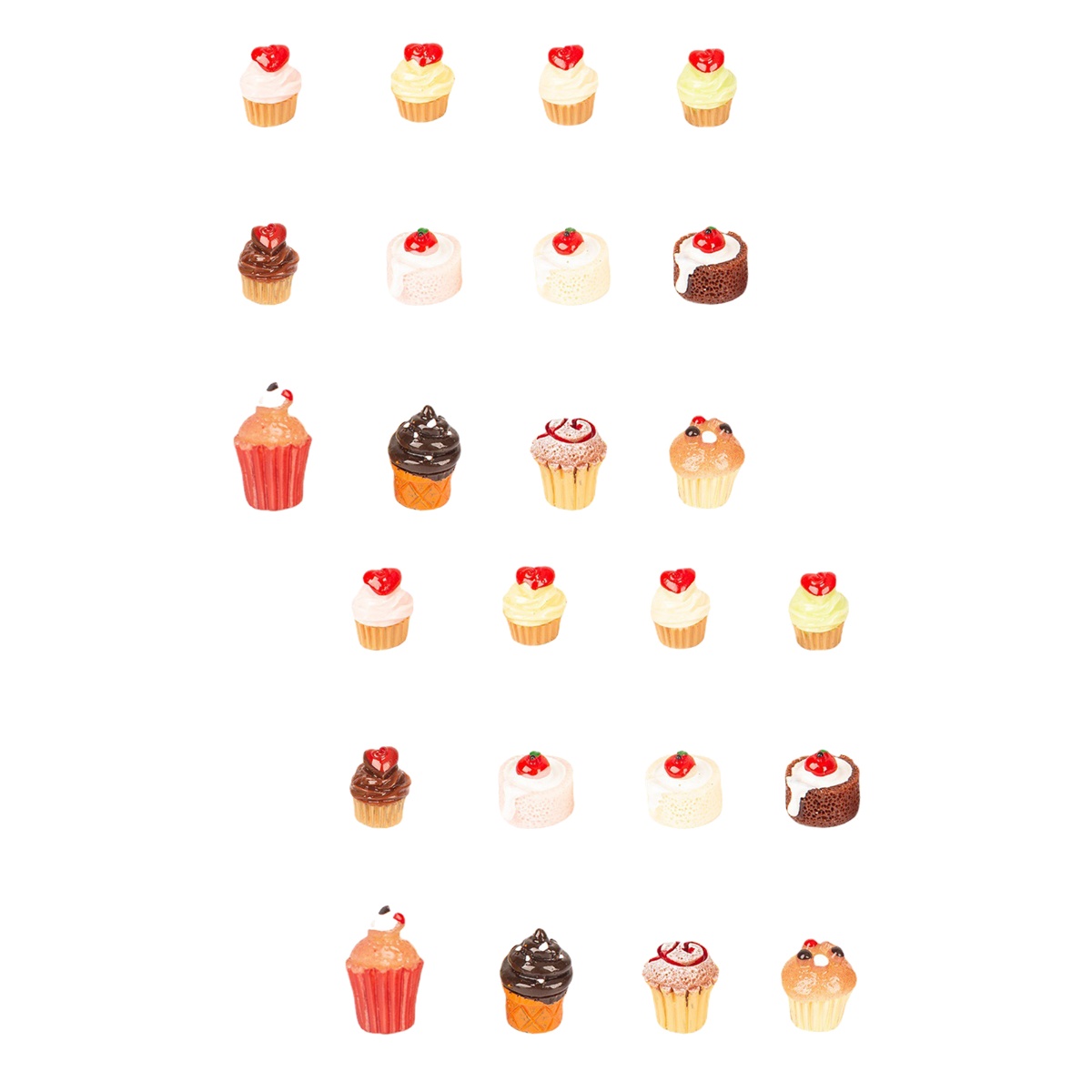 2 Count Plush Fun Simulation Cake Miniature Models Pretend Set ...