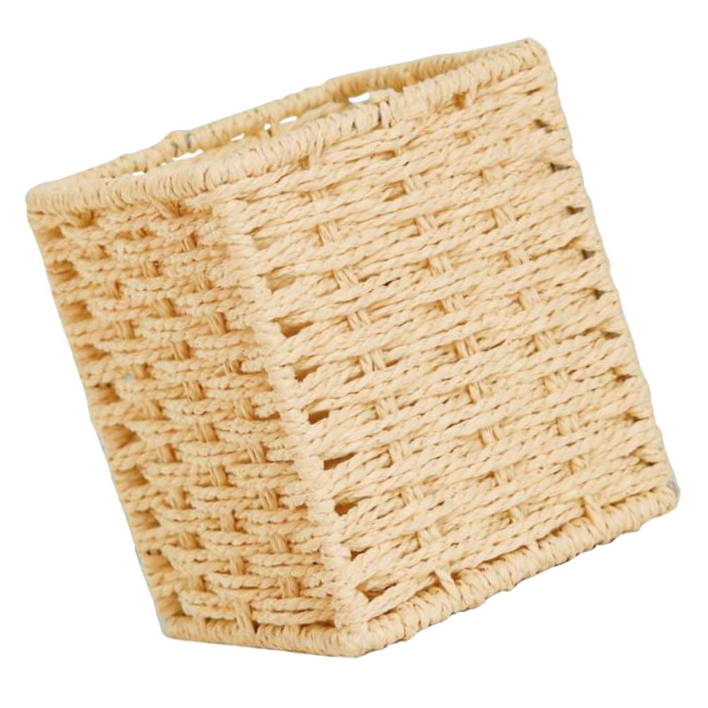 2 Count Portable Woven Storage Box Beautiful Container Office - Walmart.com
