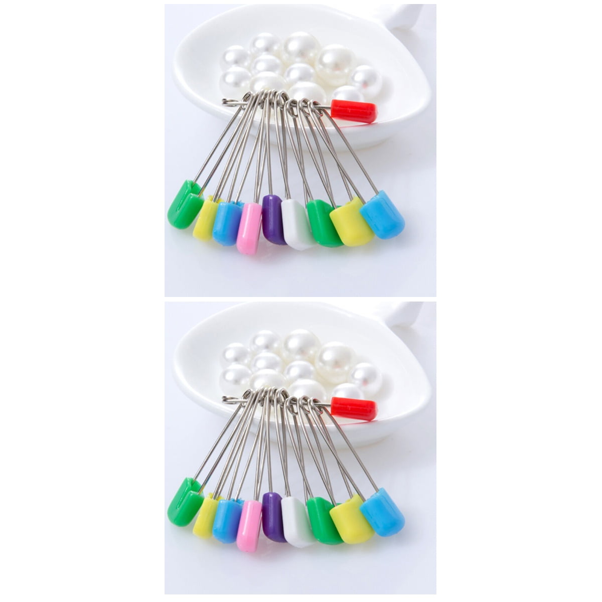 DINHEAROM Plastic Safety Pins Diaper Fastening Adults 48Pcs 2.0In ...