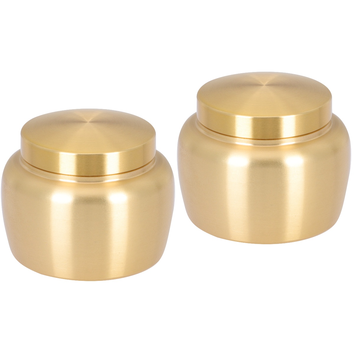 2 Count Pure Copper Powder Jar Tea Canister Cream Flour and Sugar ...