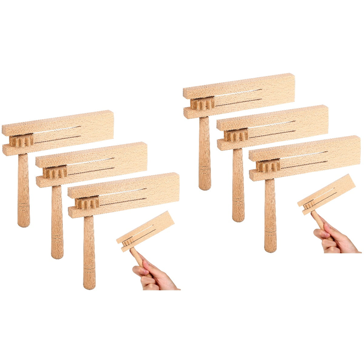 2 Count Ratchet Orff Instrument Rotating Hand Musical Instruments Child ...