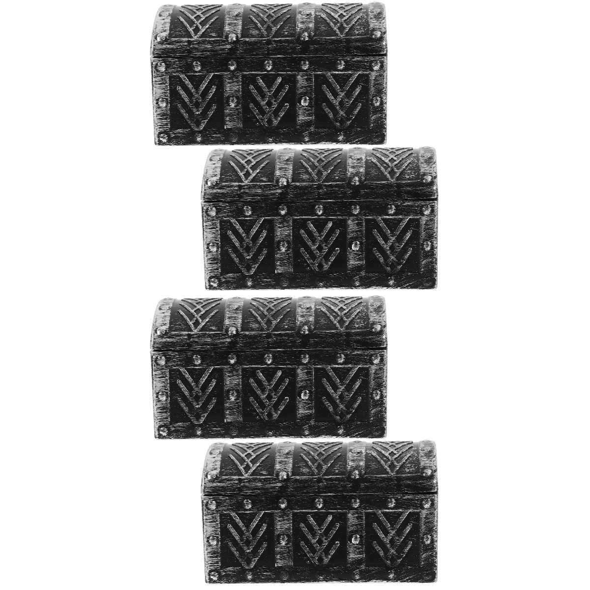 2 Count Retro Treasure Chest Stackable Containers Cube Decor Decoration ...