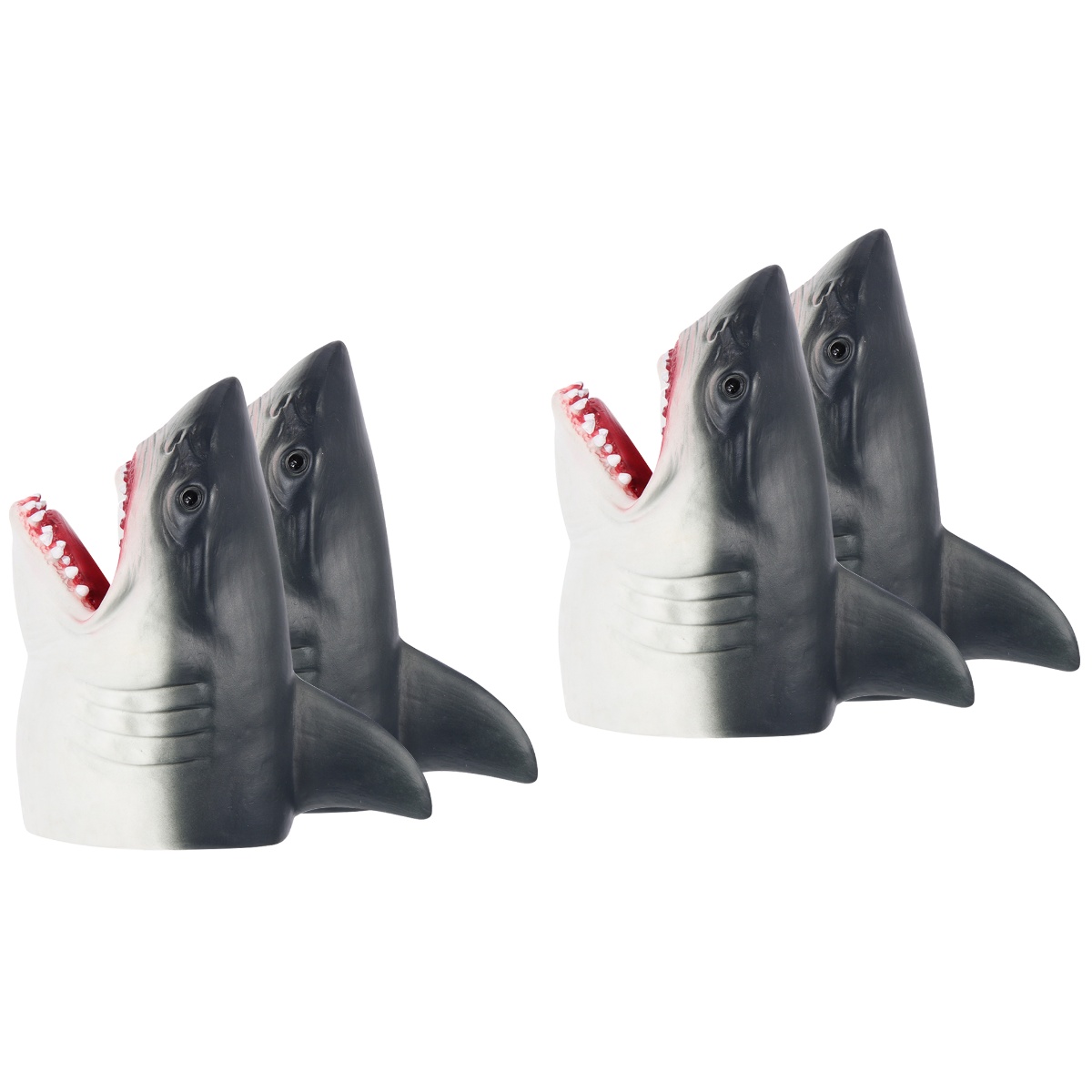 2 Count Rubber Shark Hand Puppet Frog Plush Soft Vinyl - Walmart.com