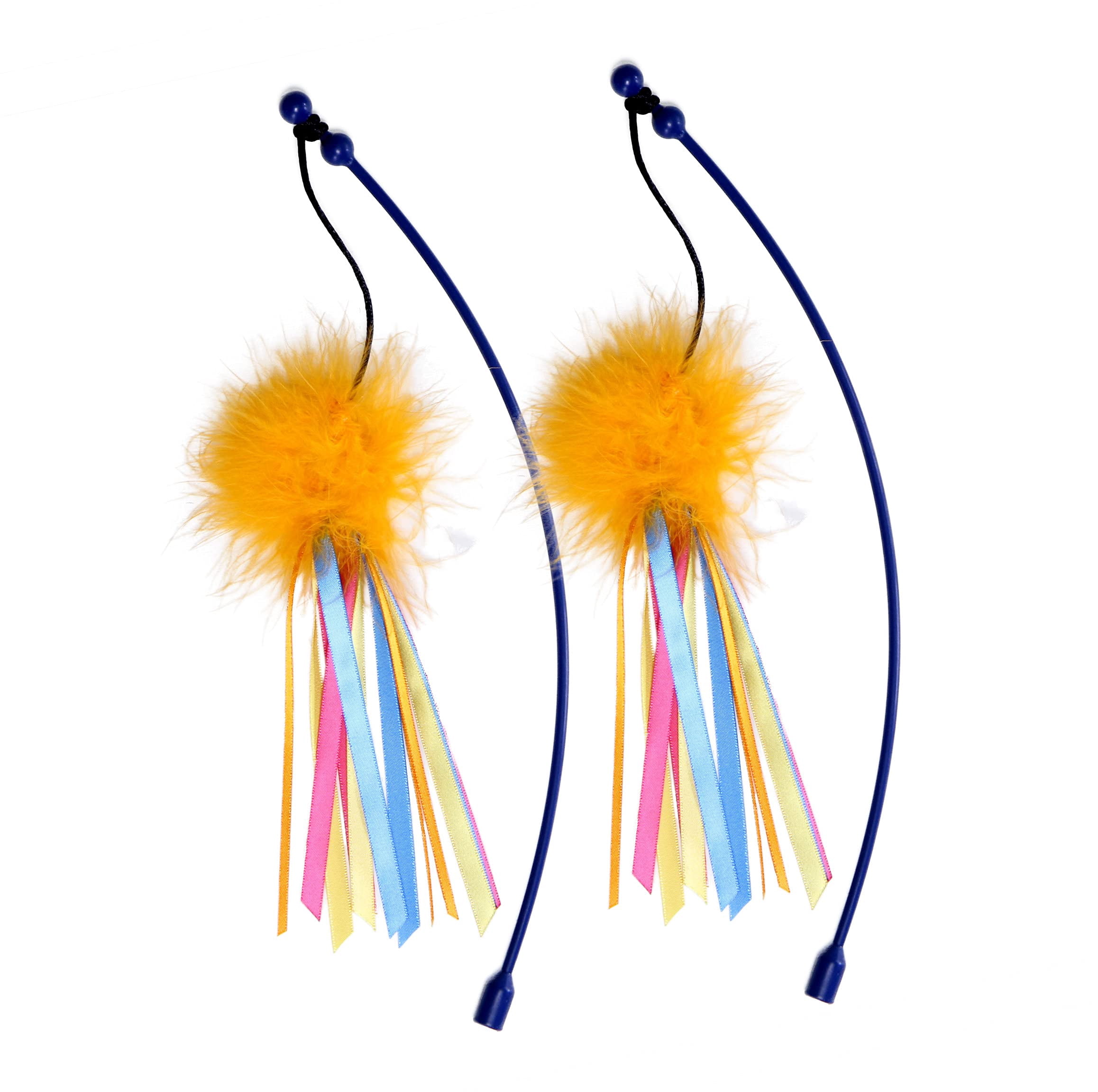 (2 Count) Scratch 'N Spin Replacement Wand Cat Toys - Multi Color, 2 ...