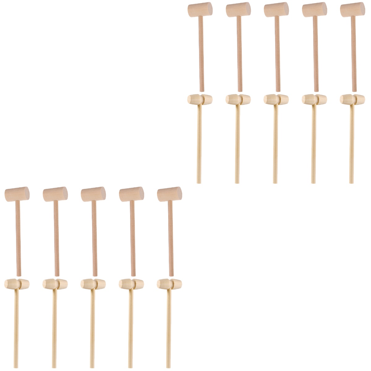 2 Count Seafood Lobster Tool Crab Wooden Hammer Meat Extractor Shell ...