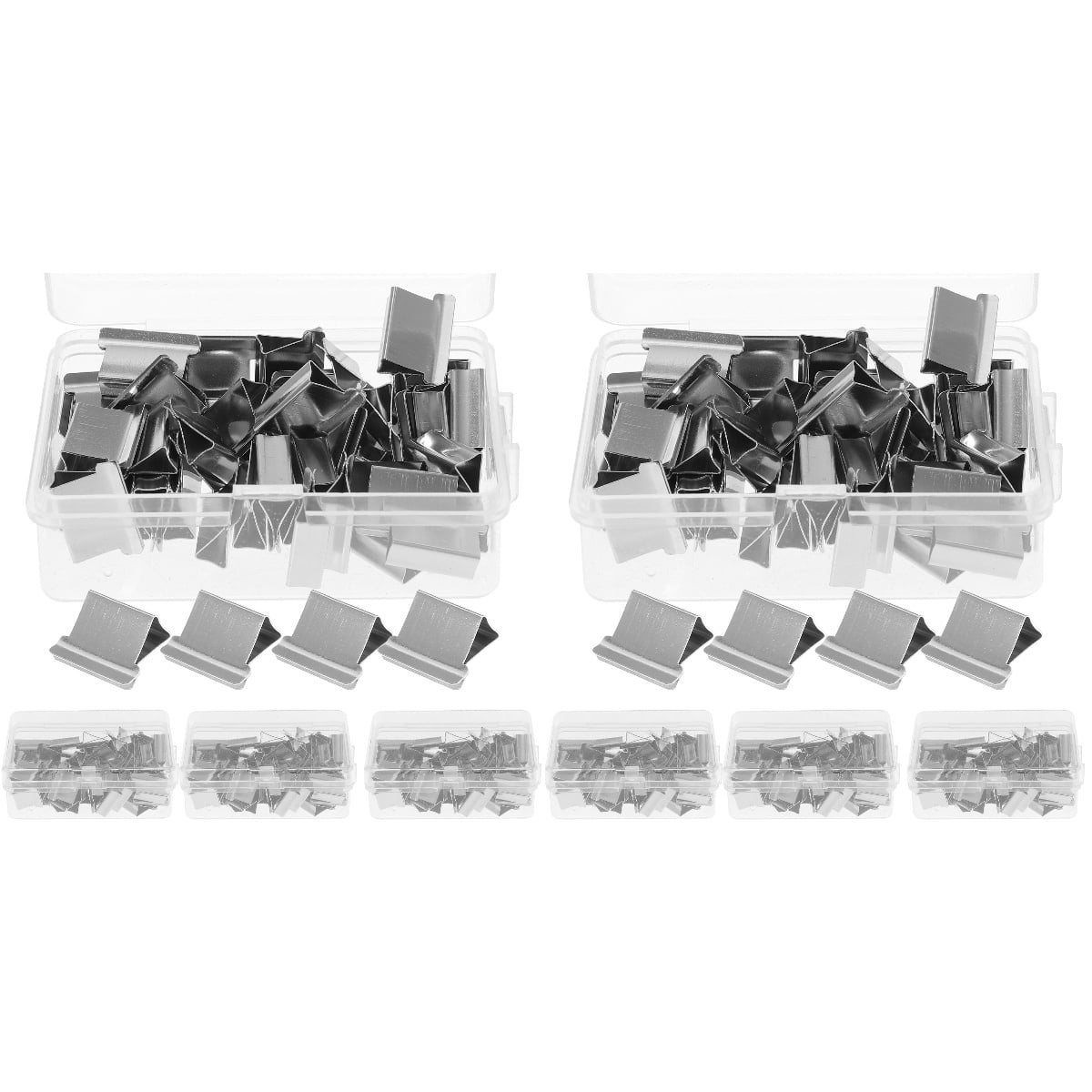 2 Count Seamless Staple Standee Poster Binder Clips Holder Office ...