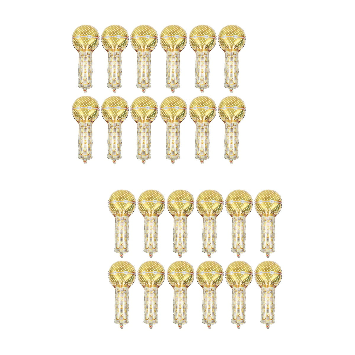 2 Count Shallow Wicker Baskets Balloon Microphone Balloons Retro Party ...