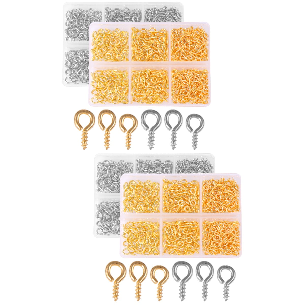 2 Count Sheep Eye Nail Screw Screws Heavy Duty Hooks Jewelry - Walmart.com