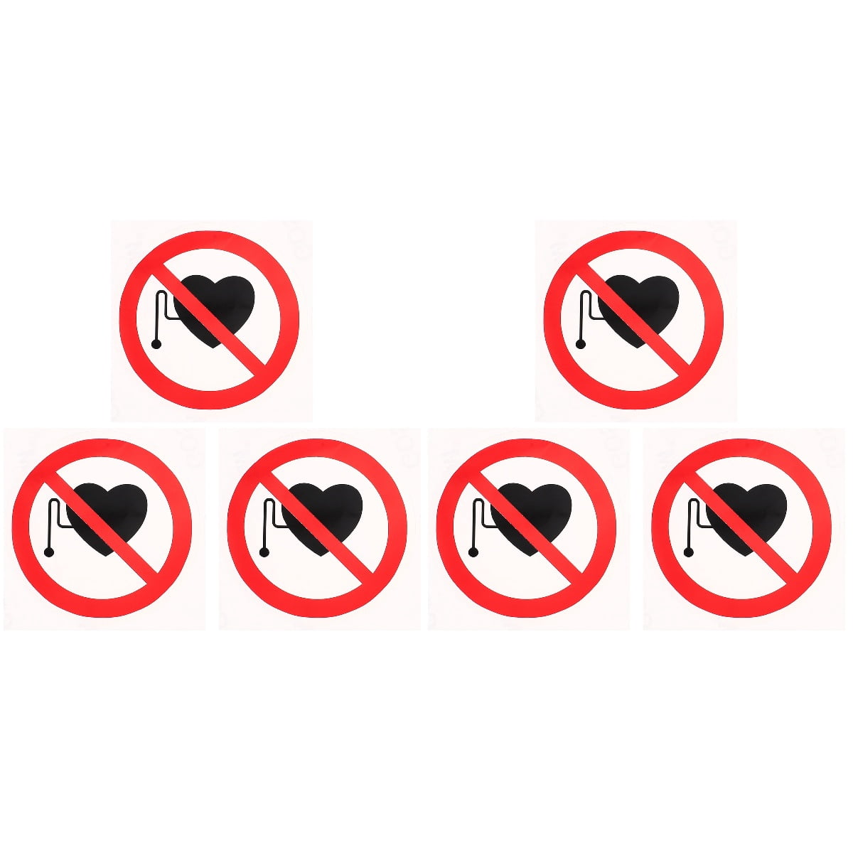 2 Count Sign Warning Stickers Stable Warning Sticker 10X10X0.1CM ...