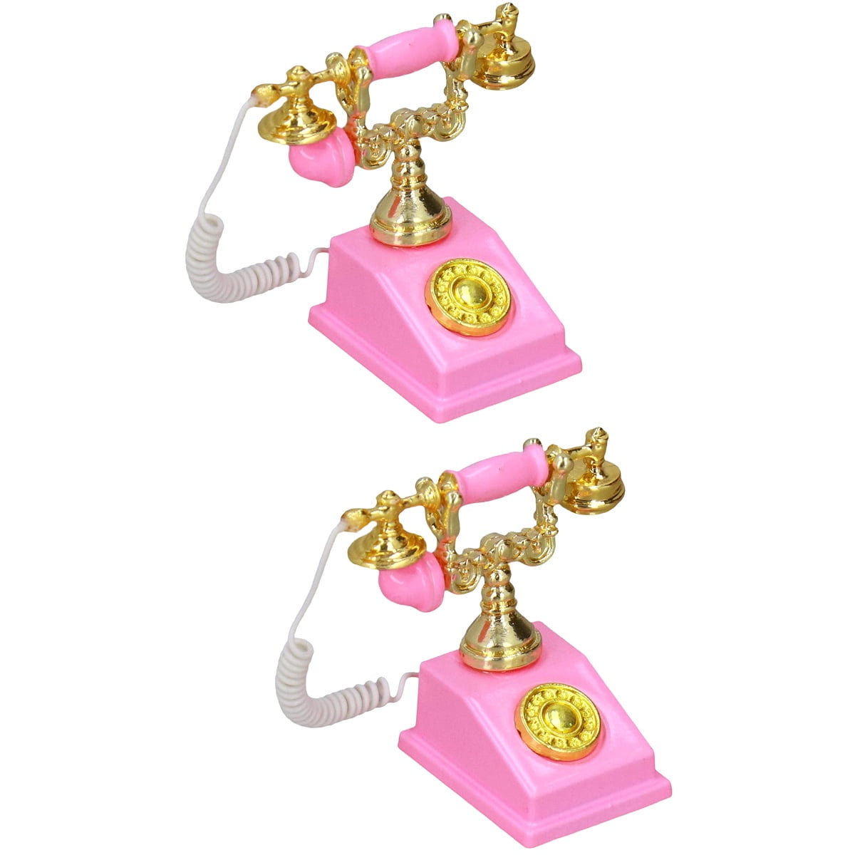 2 Count Simulated Telephone Kids Toys Retro Decor Child Pink - Walmart.com