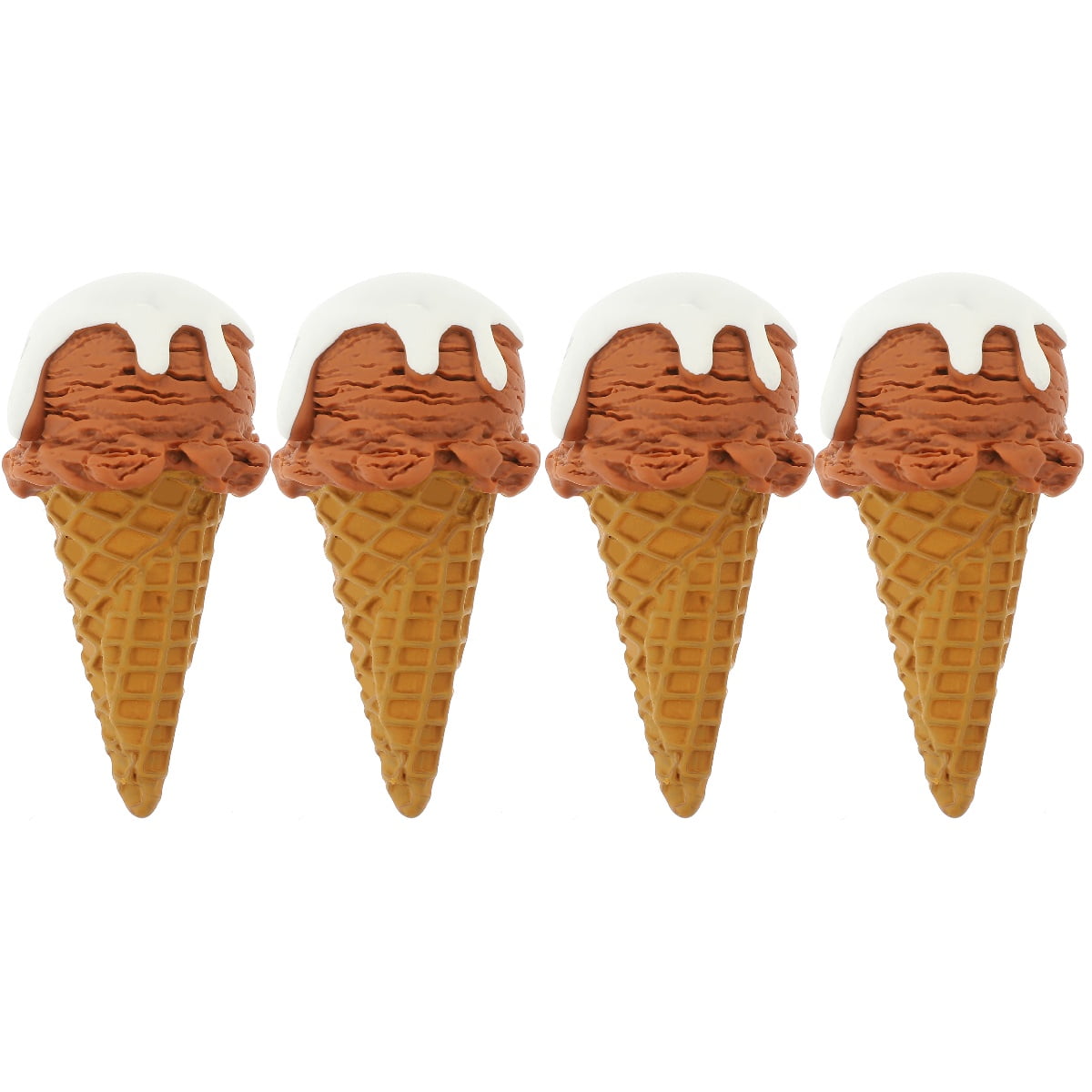 2 Count Simulation Ice Cream Prop Fake Model Artificial Cone Toys ...