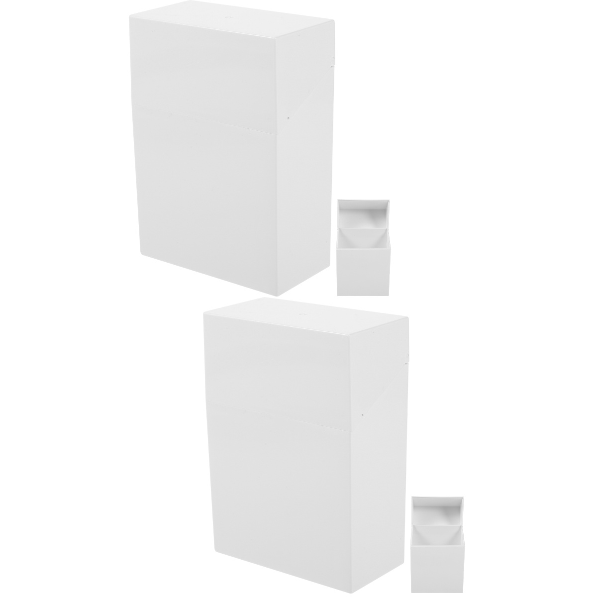 2 Count Small Object Storage Box Make up Vanity Desk Plastic Drawers ...