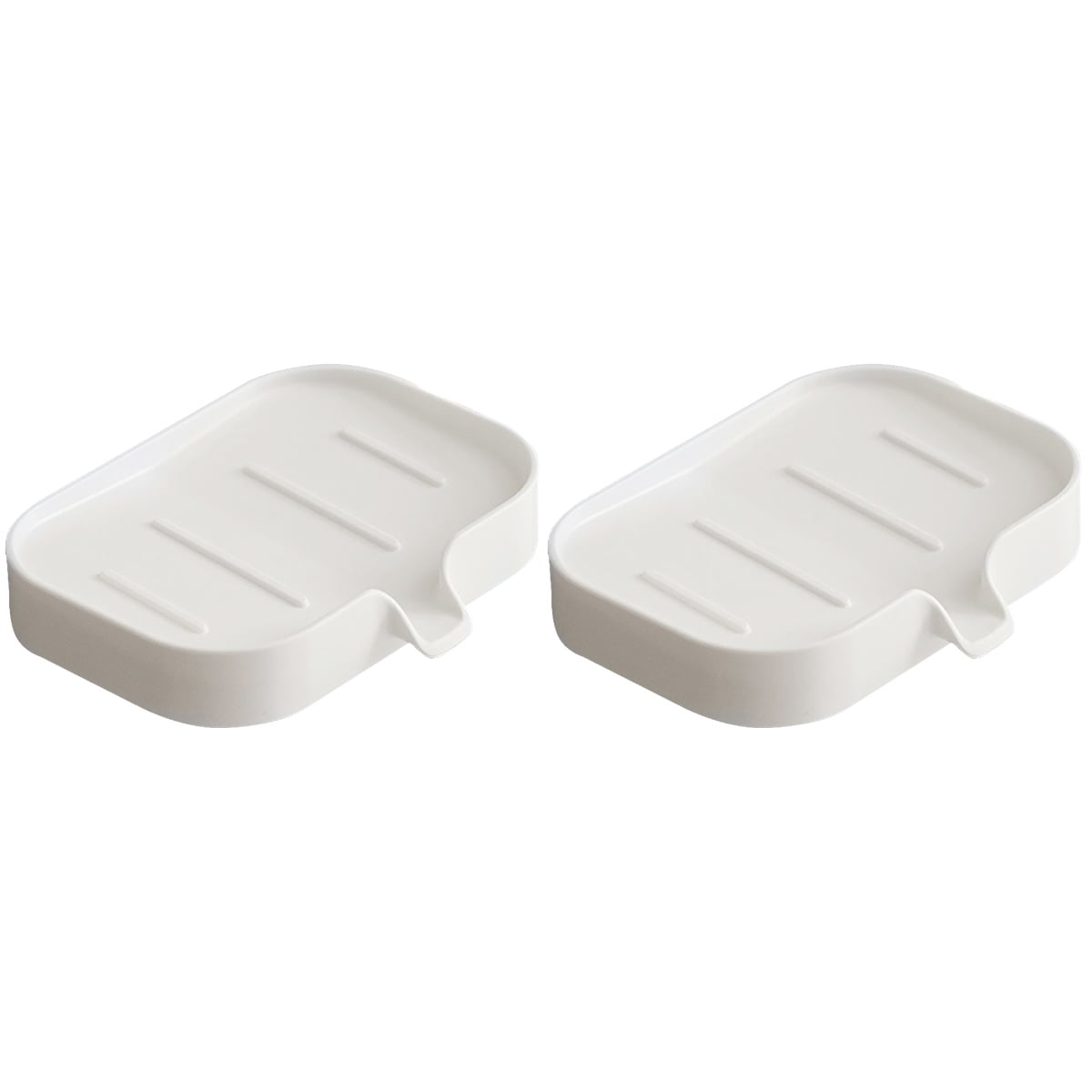 2 Count Soap Drainer Bath Tray Plastic Containers Bathroom Supplies ...