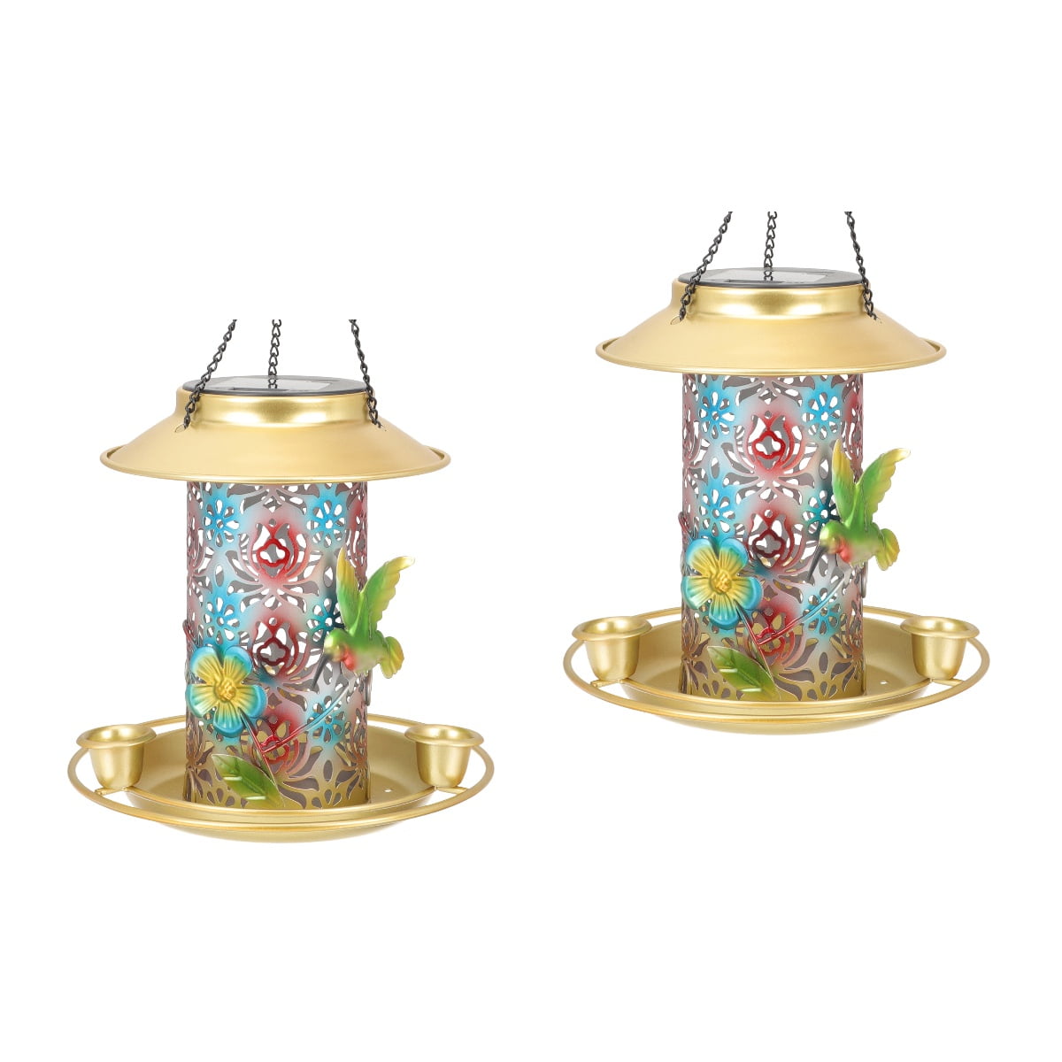 2 Count Solar Bird Feeder Power Lights for Outdoors outside - Walmart.com