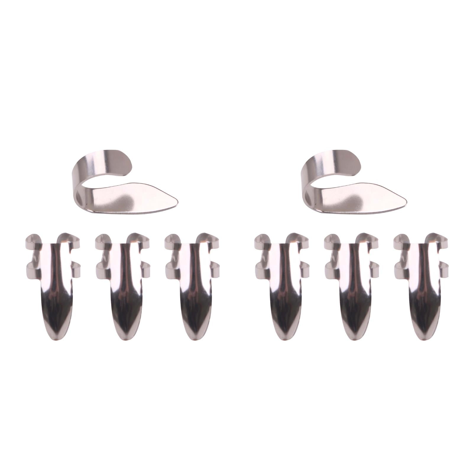 2 Count Spanner Guitar Finger Cots Banjo Picks Miss 3.8x2.2cm Silver ...