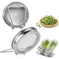 2 Count Sprouting Jar Lids, Reusable Stainless Steel Lids with Stand ...