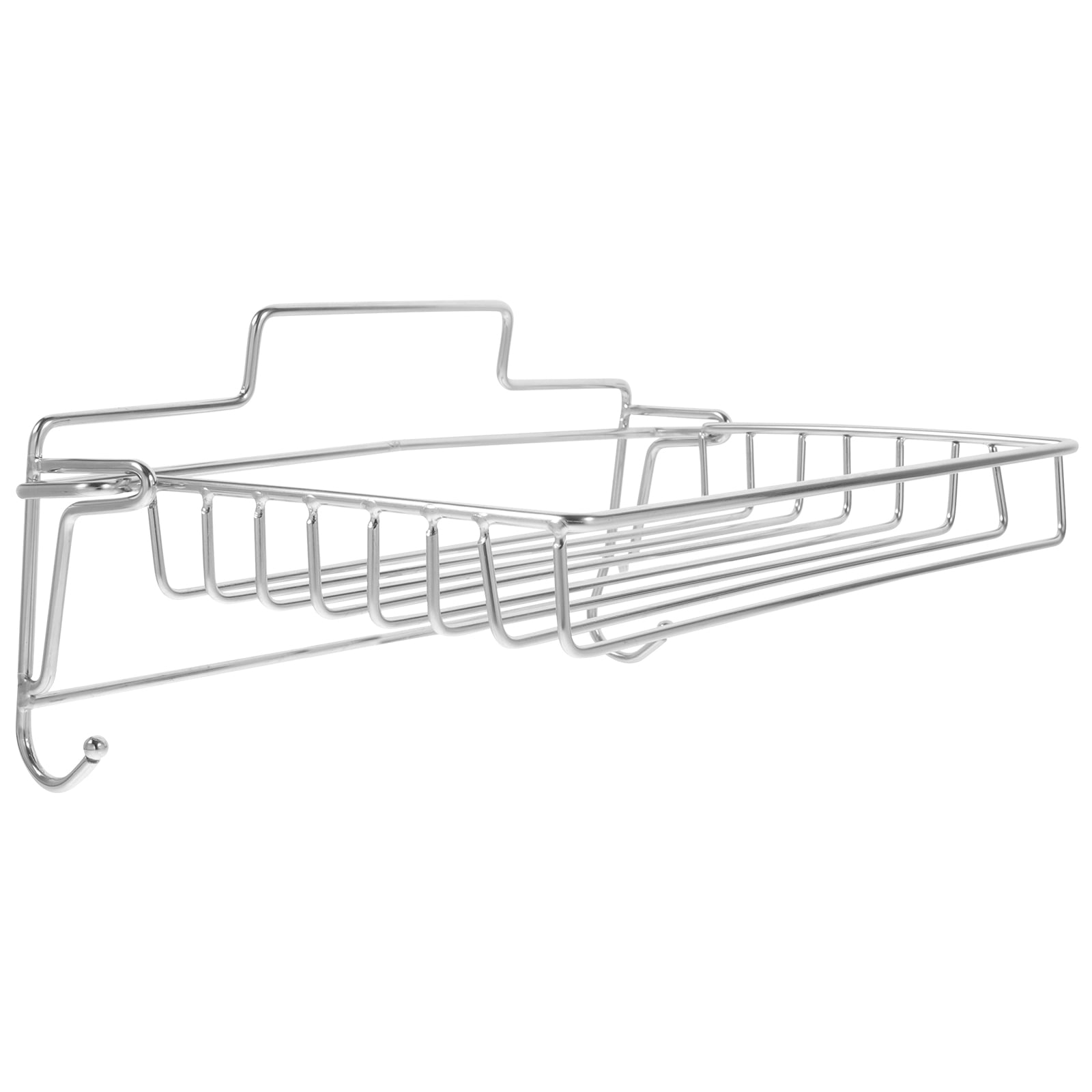 2 Count Stainless Steel Folding Shelf Bathroom Sundry Rack No Punching ...